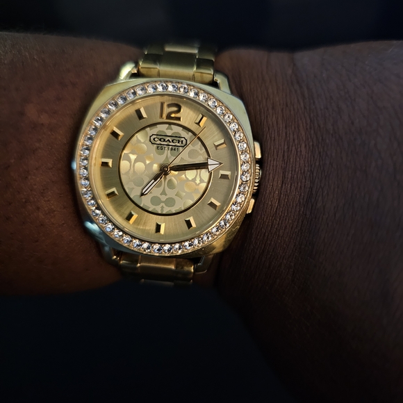 Coach | Accessories | Coach Gold Watch With Crystal Detailing | Poshmark